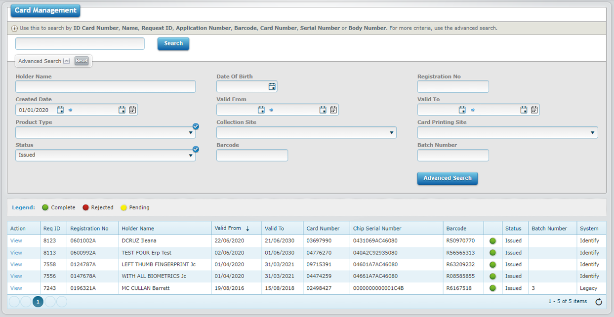 Residence Card Management