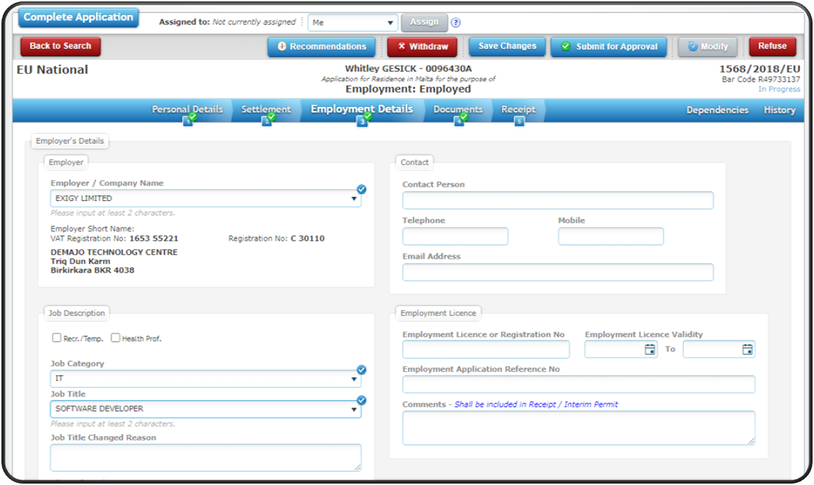 Residence Card Management